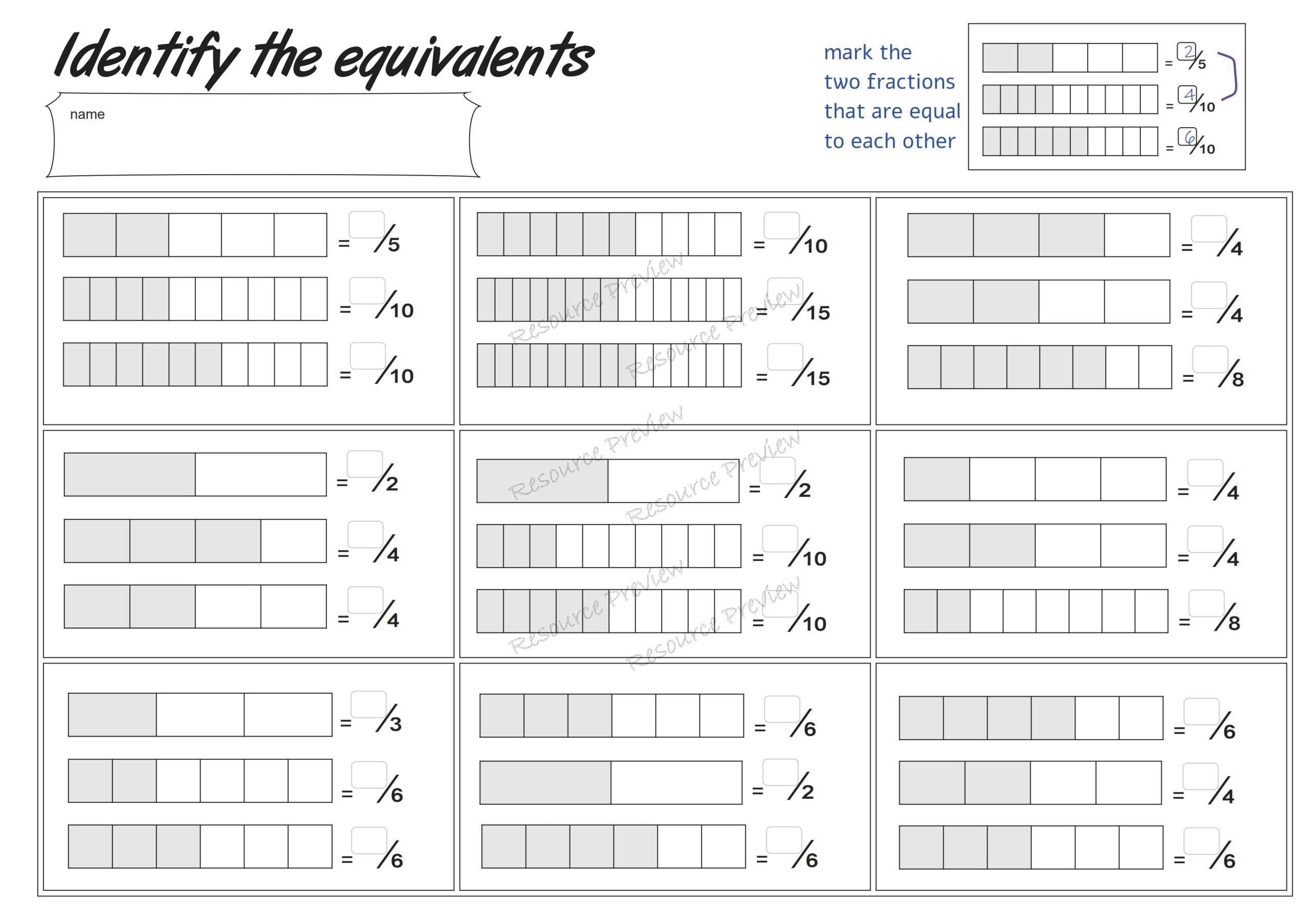 Equivalent fractions – Teaching Resources Club Equivalent fractions – Teaching Resources Club